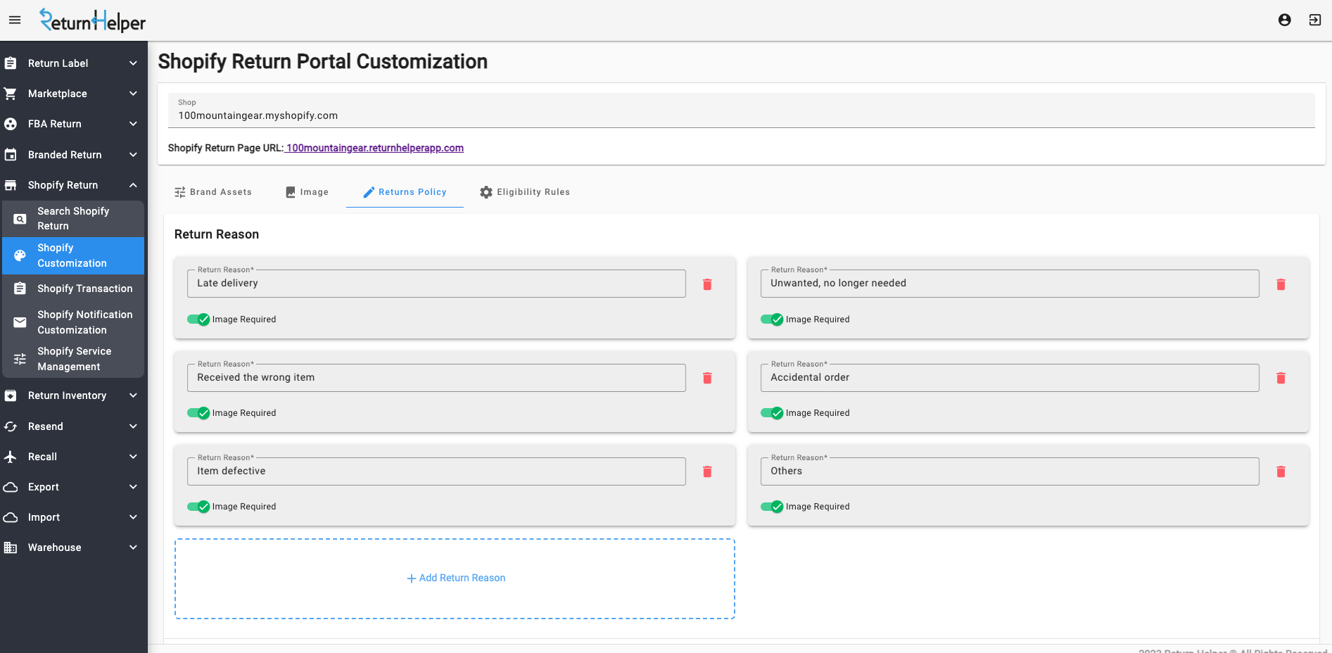 🛠️ Editing Return Reasons – Support Center