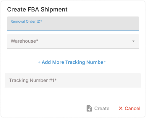 Create FBA Removal Order – Support Center