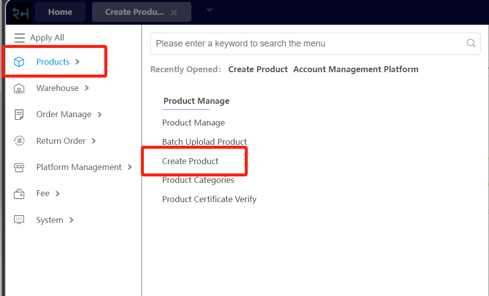1.Create SKU – Support Center